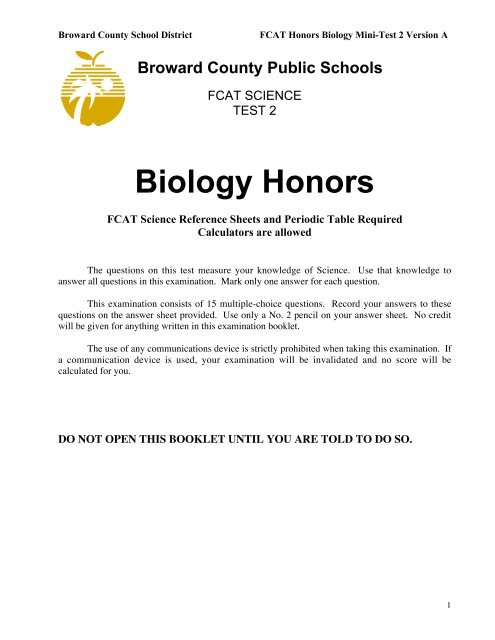 Biology Honors