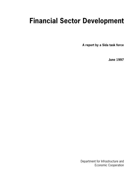 Financial sector development - Sida