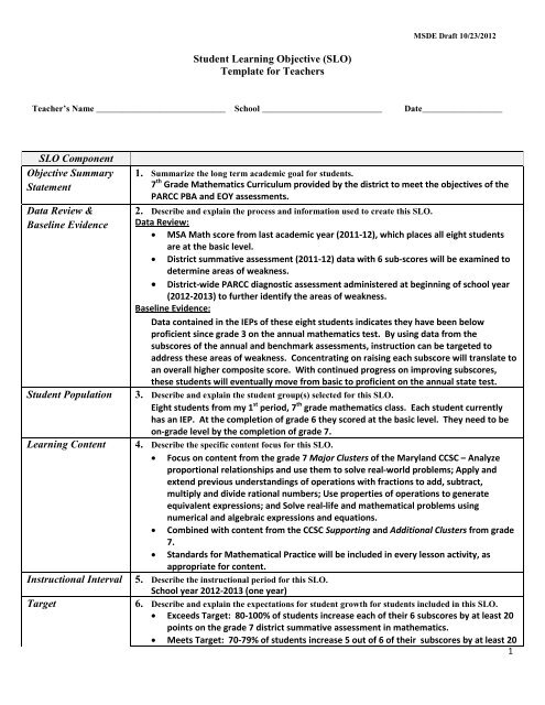 Math SLO Grade 7 math-slo-grade-7