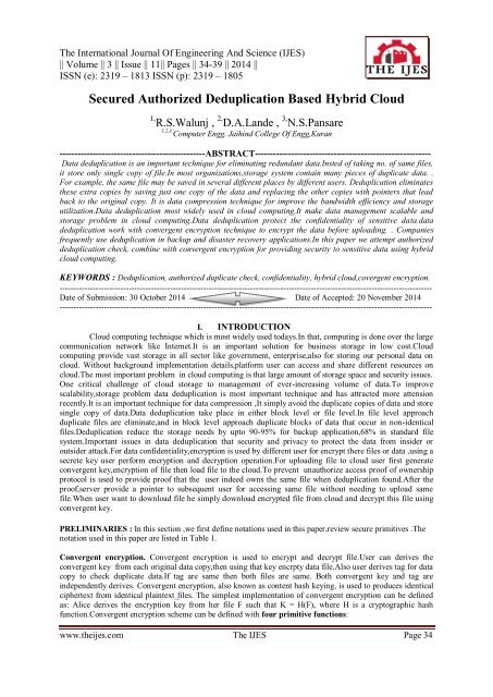 Secured Authorized Deduplication Based Hybrid Cloud