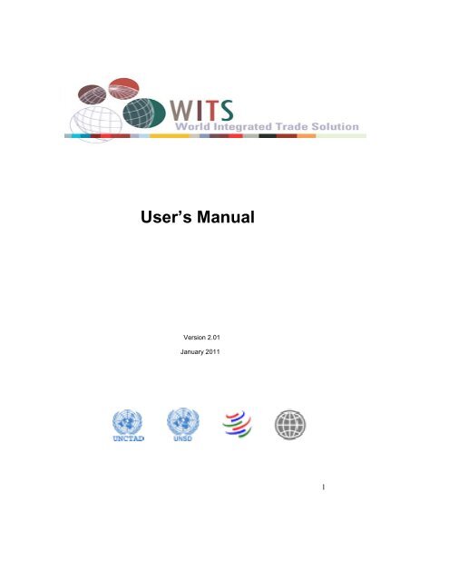 User's Manual - WITS - World Bank