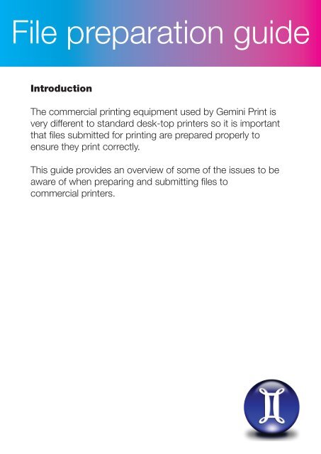 File preparation guide