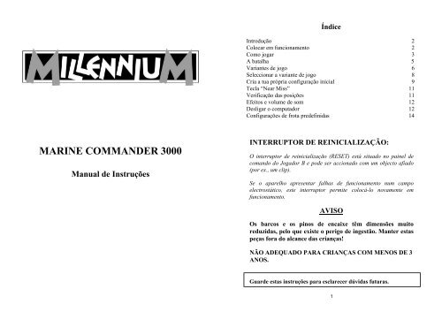 MARINE COMMANDER 3000 Manual de ... - Millennium 2000 GmbH