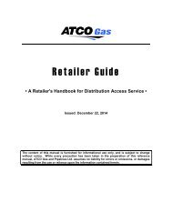 Meter Area Specifications - ATCO Gas