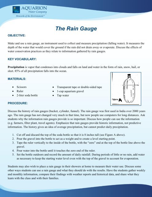 Activity: The Rain Gauge - Aquarion