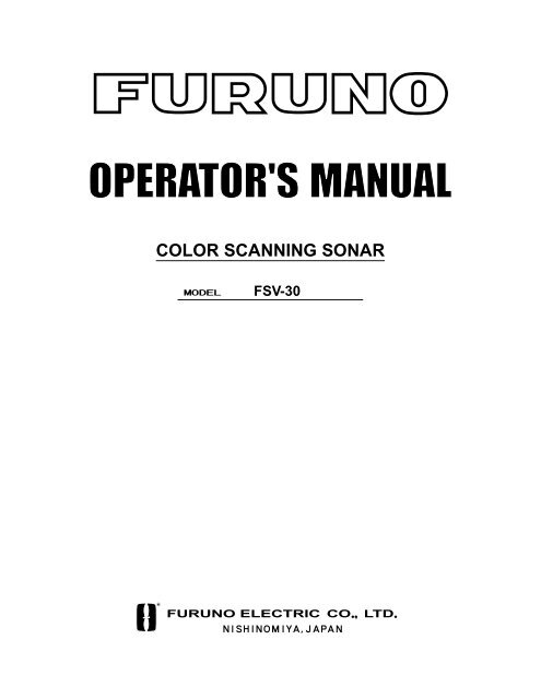FSV30 Operator's Manual - Furuno USA