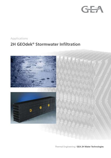 2H GEOdekÂ® Stormwater Infiltration - GEA 2H Water Technologies