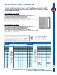 SUBMITTAL: FD2 SERIES 2 HR FIRE-RATED ACCESS PANEL ...