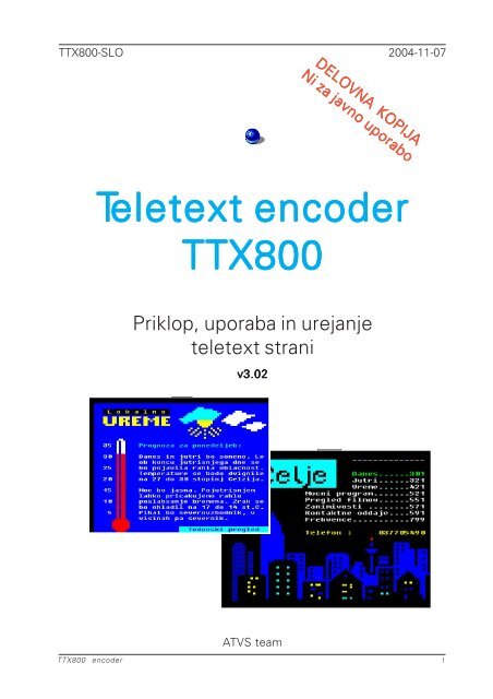 Teletext encoder eletext encoder eletext encoder eletext encoder ...