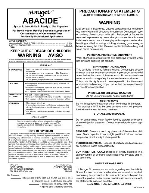 warning aviso - LoveArboreal.com