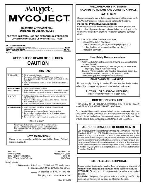 Mycoject 1-15-2004d.indd - LoveArboreal.com
