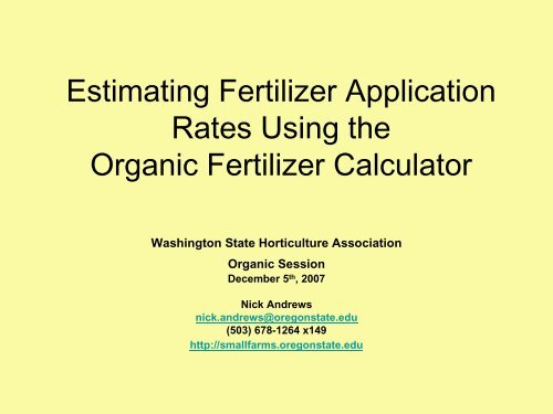 Using the Organic Fertilizer Calculator