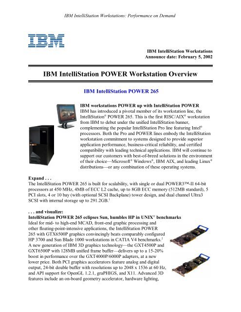 IBM IntelliStation POWER 265
