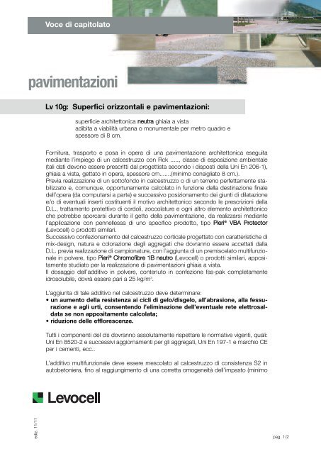pavimentazioni - Levocell