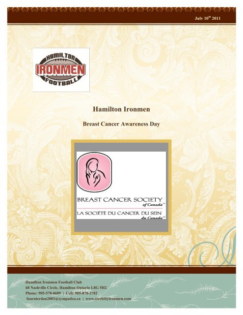 Hamilton Ironmen - the Ontario Varsity Football League