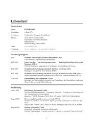 Tabellarischer Lebenslauf - Rz.informatik.uni-muenchen.de