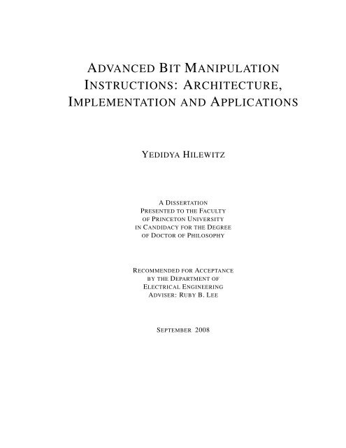 Advanced Bit Manipulation Instructions Computer Science And 2643