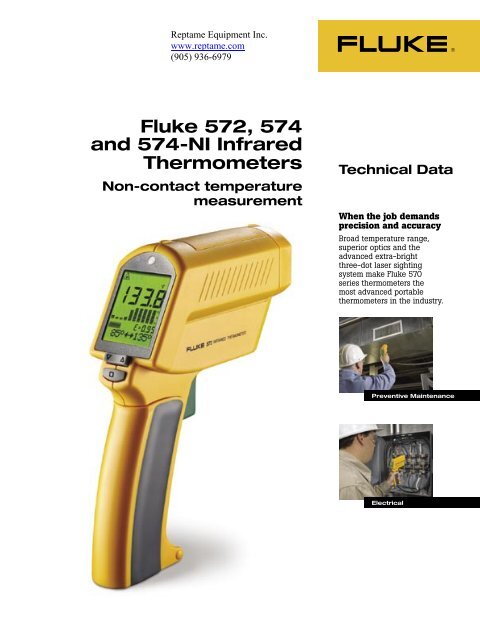 Fluke 572, 574 and 574-NI Infrared Thermometers Non ... - Reptame