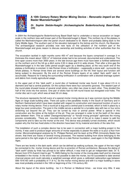 A 10th Century Rotary Mortar Mixing Device ... - Medieval Europe