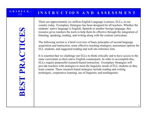 Best Practices Template - Paterson Public Schools