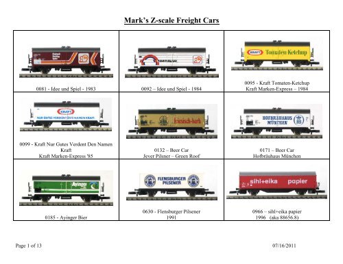 Z Scale Pilsener Z Scale Beer Car LN/Box Marklin 8634 Konig Freight Cars