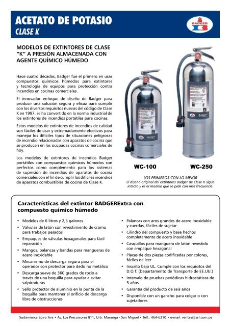 ACETATO DE POTASIO - Sudamerica Spiro Fire