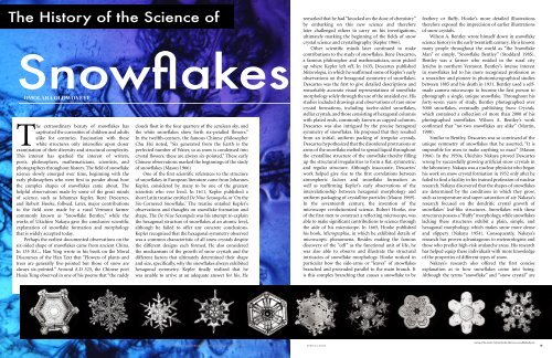 The History of the Science of Snowflakes