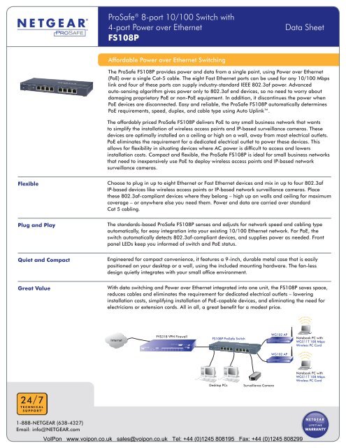 Netgear Prosafe 8-Port 10/100 Switch Datasheet (PDF) Netgear Prosafe 8-Port 10/100 Switch Datasheet (PDF)