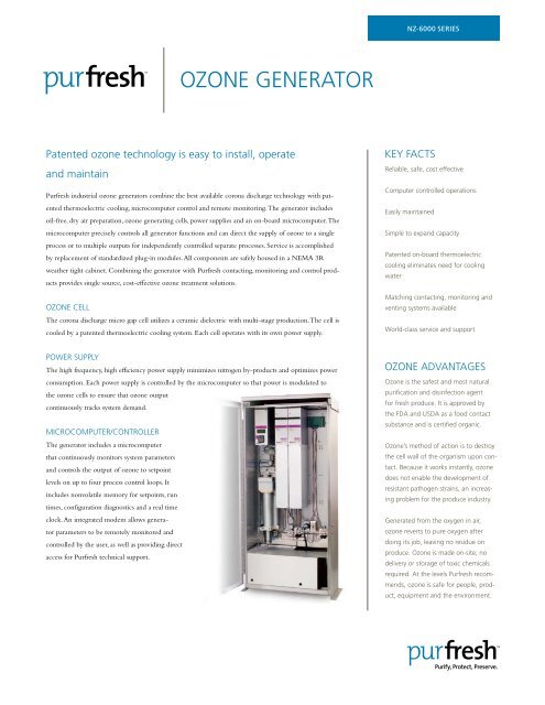 OzOne generatOr - Purfresh