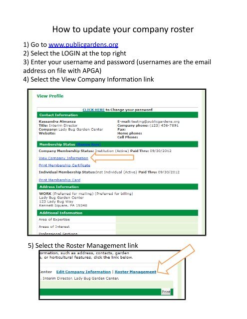 How to update your company roster