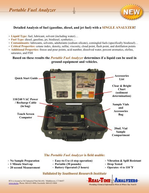 Portable Fuel Analyzer Brochure