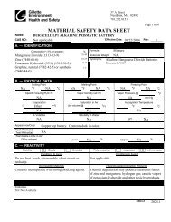MATERIAL SAFETY DATA SHEET - Battery Systems