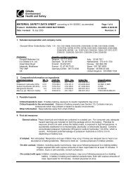 MATERIAL SAFETY DATA SHEET - Battery Systems