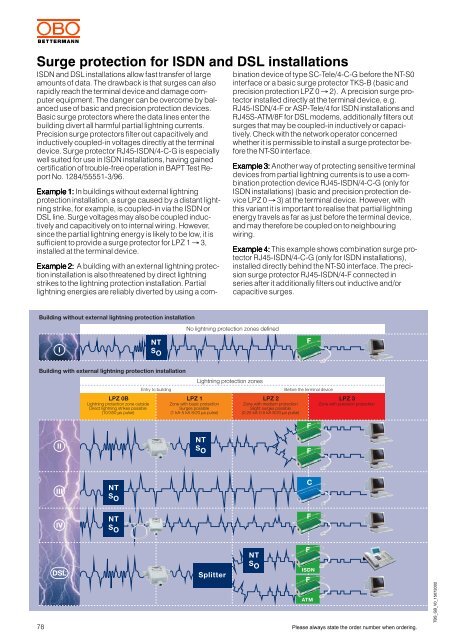 TBS. Surge protection systems/Data line protection - munhean.com