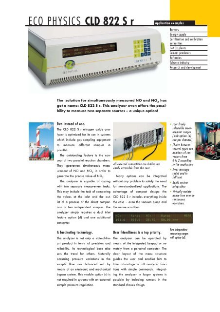 Brochure CLD 822 S r - Eco Physics