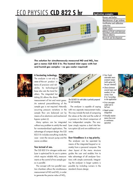 Brochure CLD 822 S hr - Eco Physics