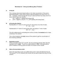 Titrations Practice Worksheet