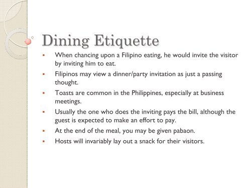 Dining Etiquette