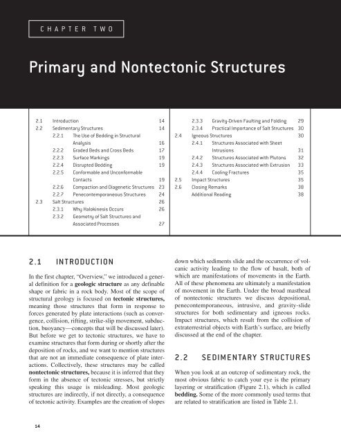 Primary and Nontectonic Structures - Global Change