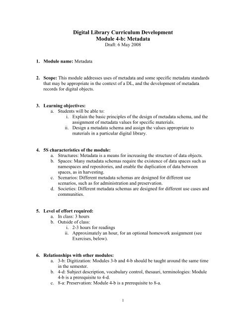 Lesson Plan: - Digital Library Curriculum Project