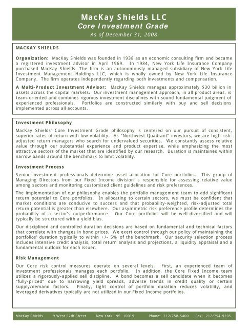 MacKay Shields LLC - CFAO | Carpenter Funds Administrative Office