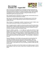 Marc Armitage Schedule… - Irresistible Ideas for play based learning