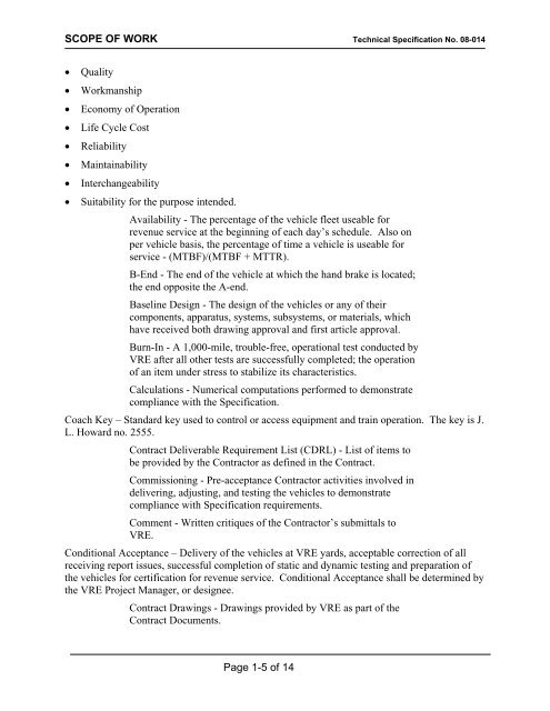 SCOPE OF WORK Technical S