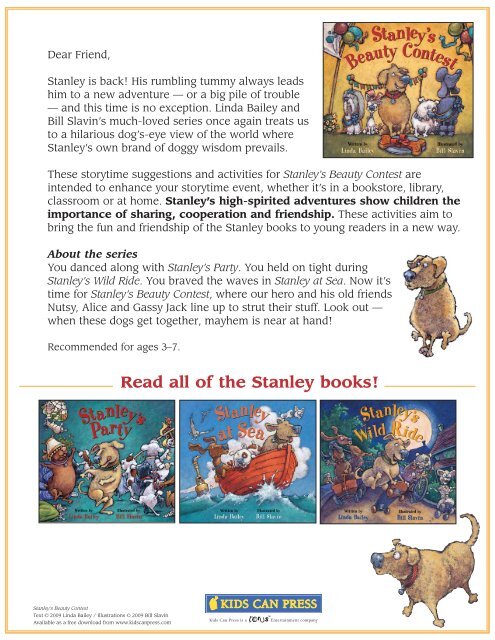 Read all of the Stanley books! - Kids Can Press