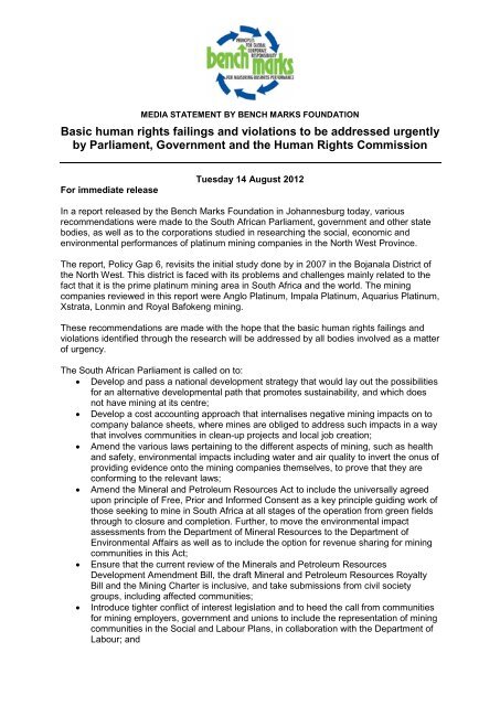 Basic human rights failings and violations to be addressed urgently ...