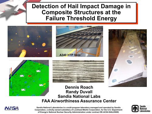 Detection of Hail Impact Damage in Composite Structures at the ...
