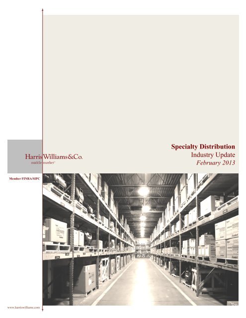 Specialty Distribution Industry Update - Harris Williams & Co.