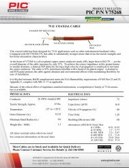PIC P/N V73263 - PIC Wire & Cable