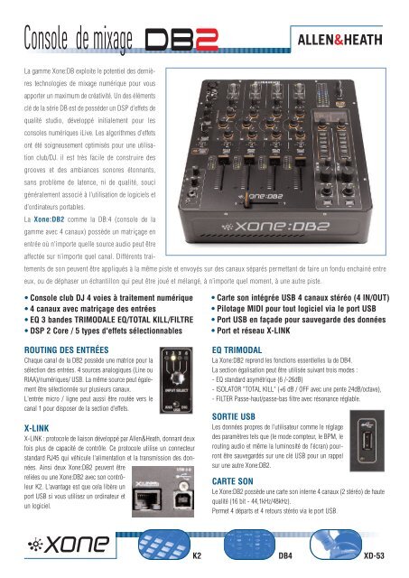 allen & heath - xone db2 - Audiopole