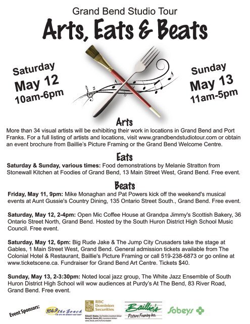 Arts, Eats & Beats - Grand Bend Studio Tour